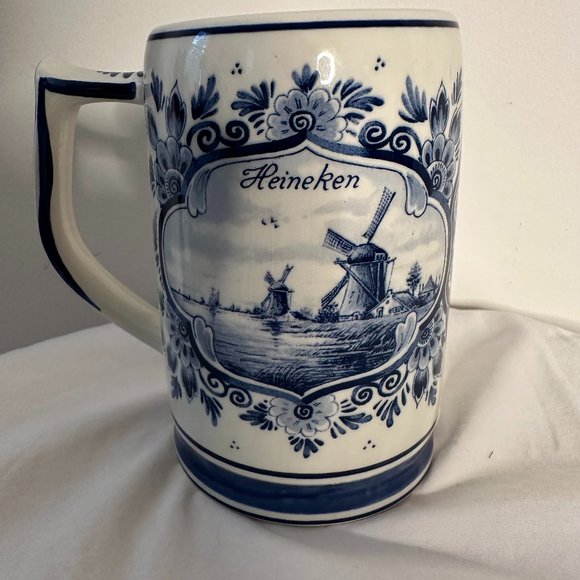 Heineken Holland Porcelain Beer Stein Mug | Dining | Vintage Heineken ...